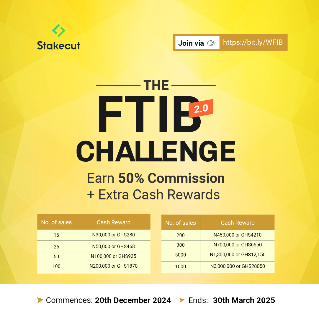 FTIB 2.0 Sales Challenge (Stakecut) – Wale Adeyemo